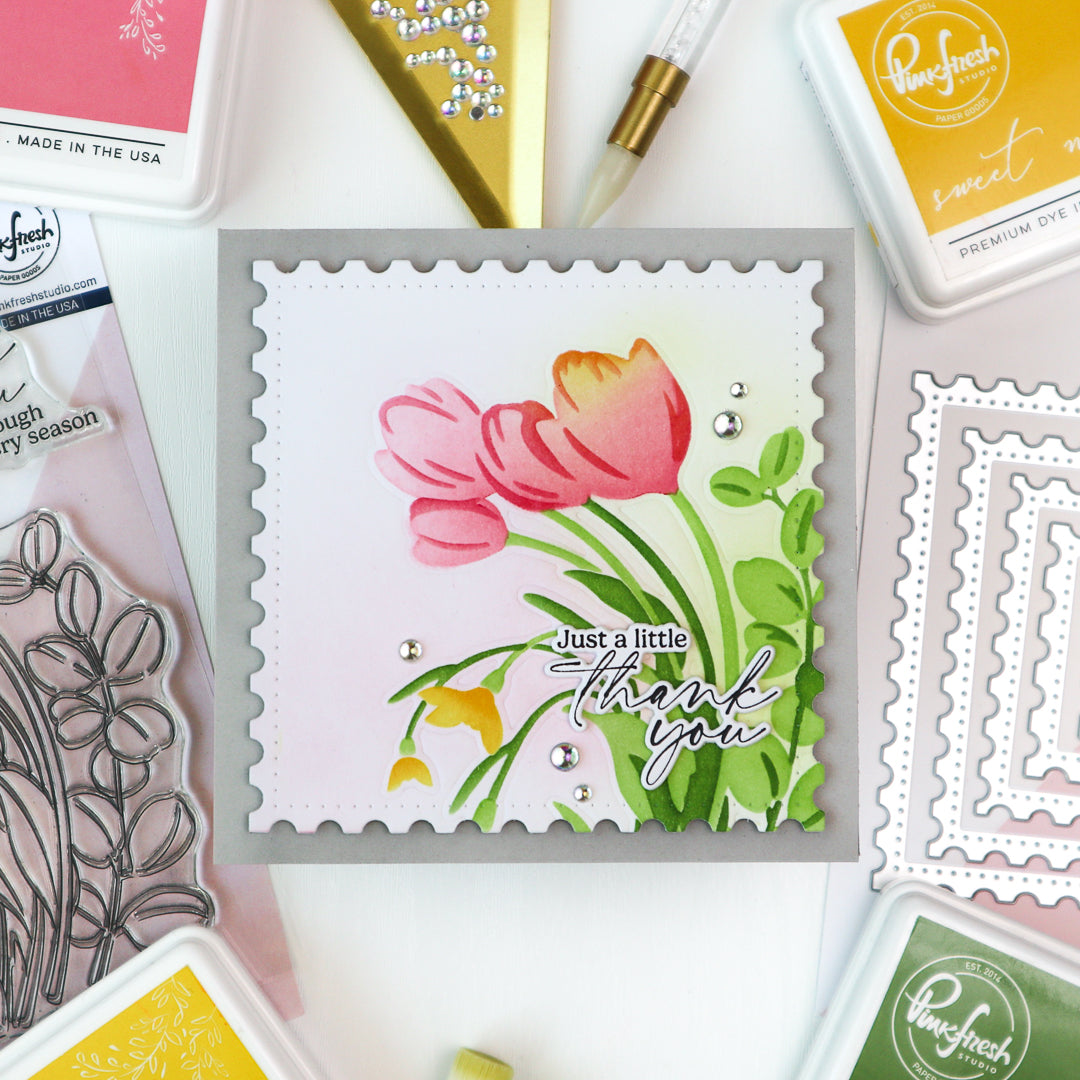 Essentials: Dotted Postage Square die – Pinkfresh Studio