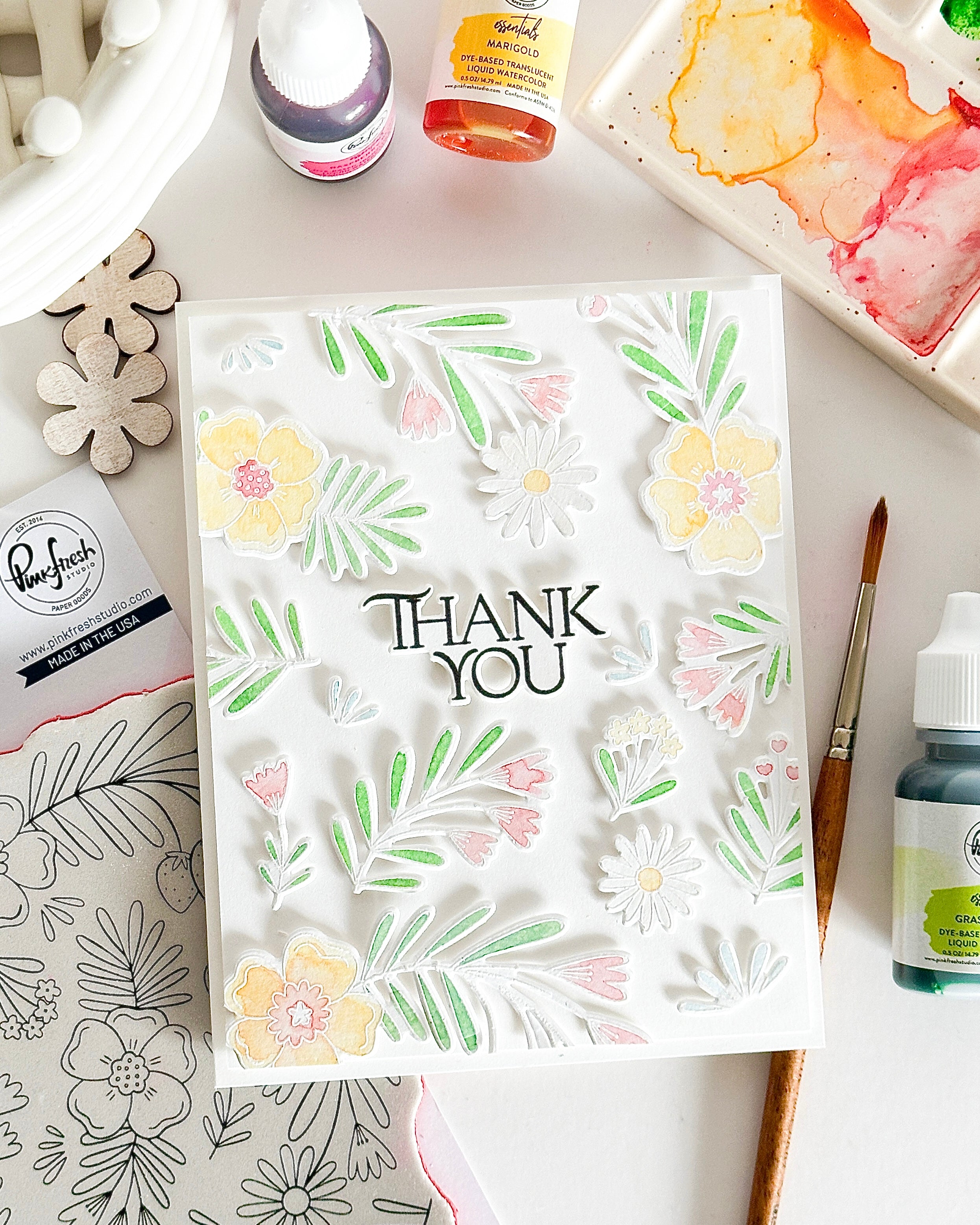 Berries & Blossoms cling stamp – Pinkfresh Studio