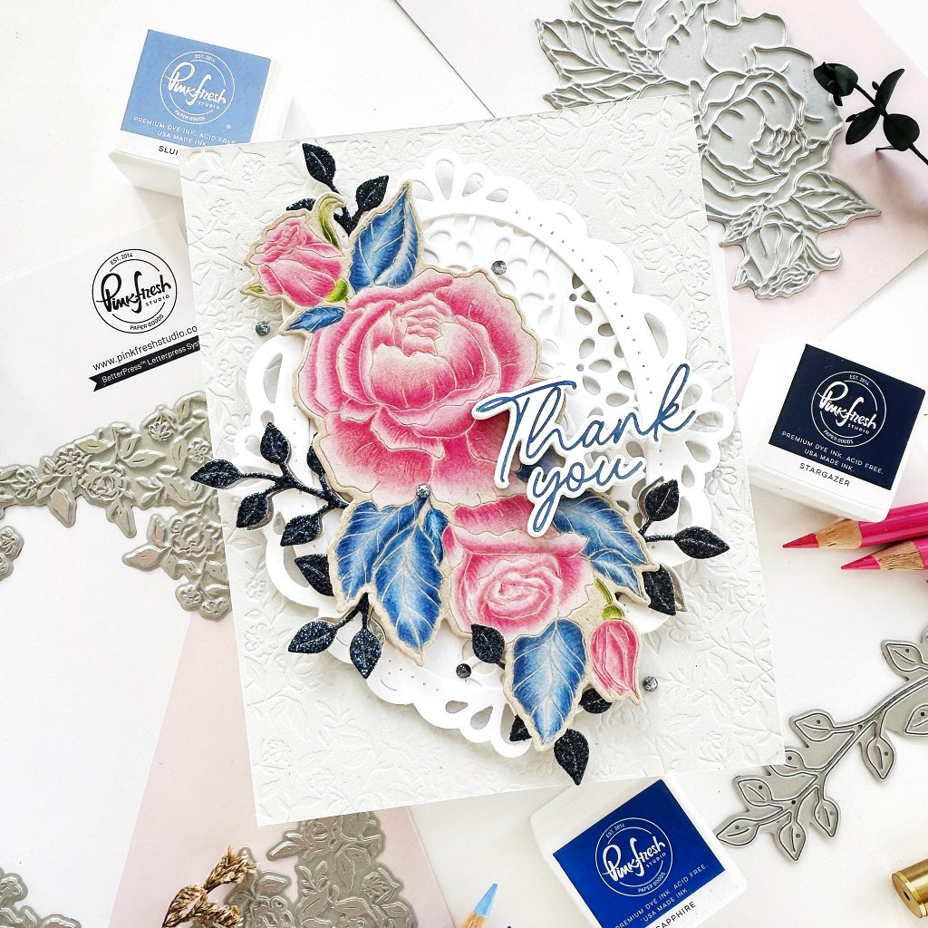 Beautiful Roses press plate – Pinkfresh Studio