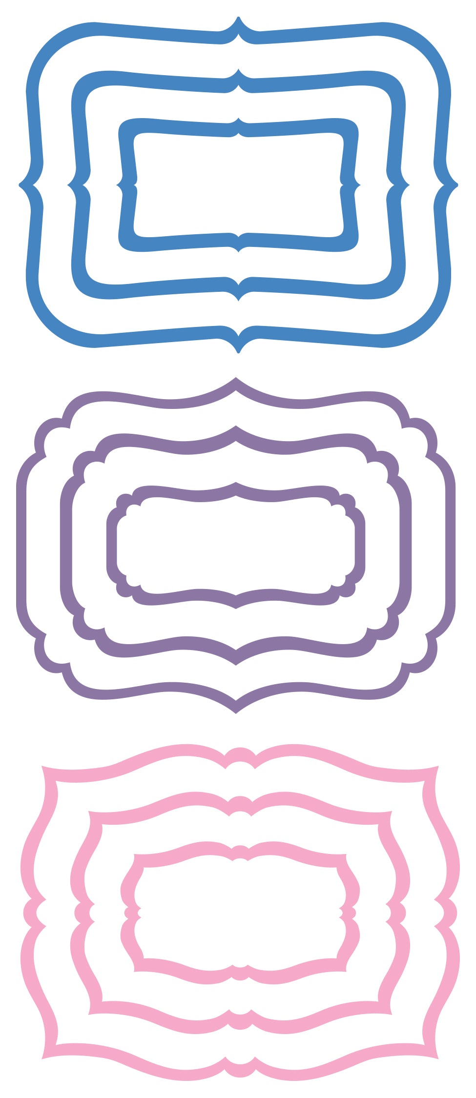 Essentials: Fancy label frames die set – Pinkfresh Studio