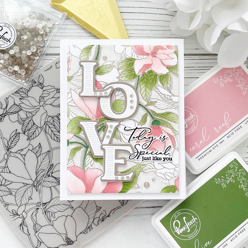Magnolia Pattern cling stamp – Pinkfresh Studio
