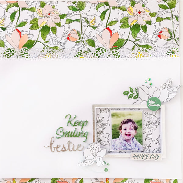 Magnolia Pattern cling stamp – Pinkfresh Studio