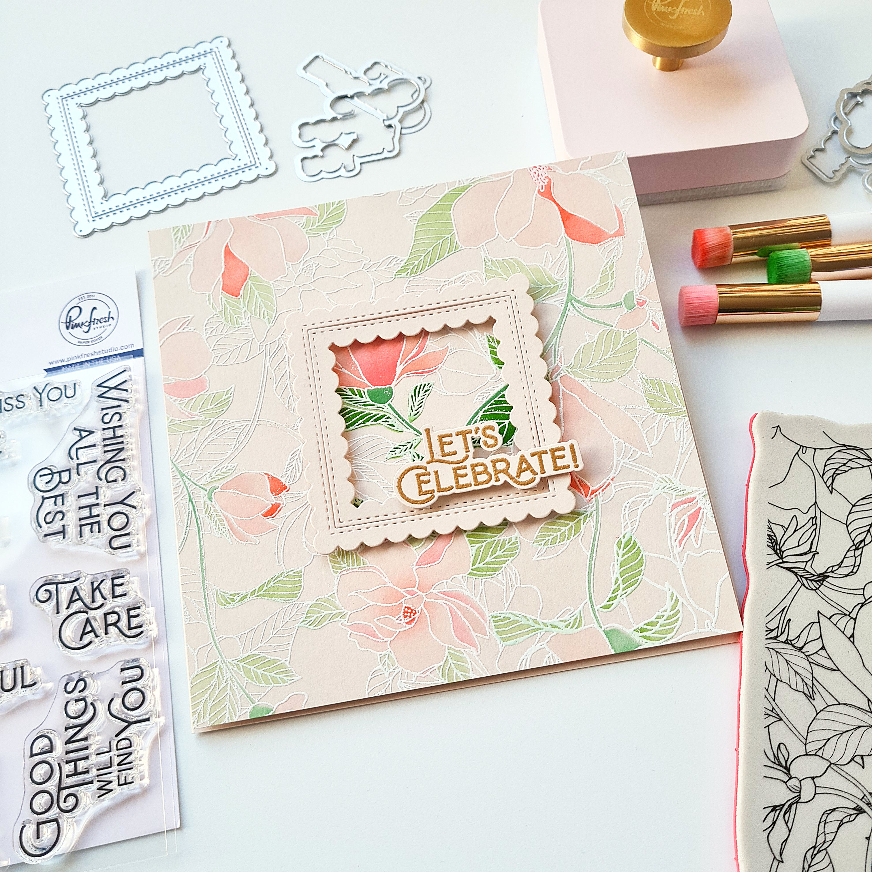Magnolia Pattern cling stamp – Pinkfresh Studio