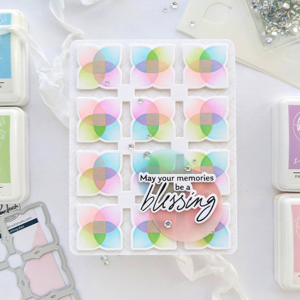 Overlapping Geo Leaf stencil – Pinkfresh Studio