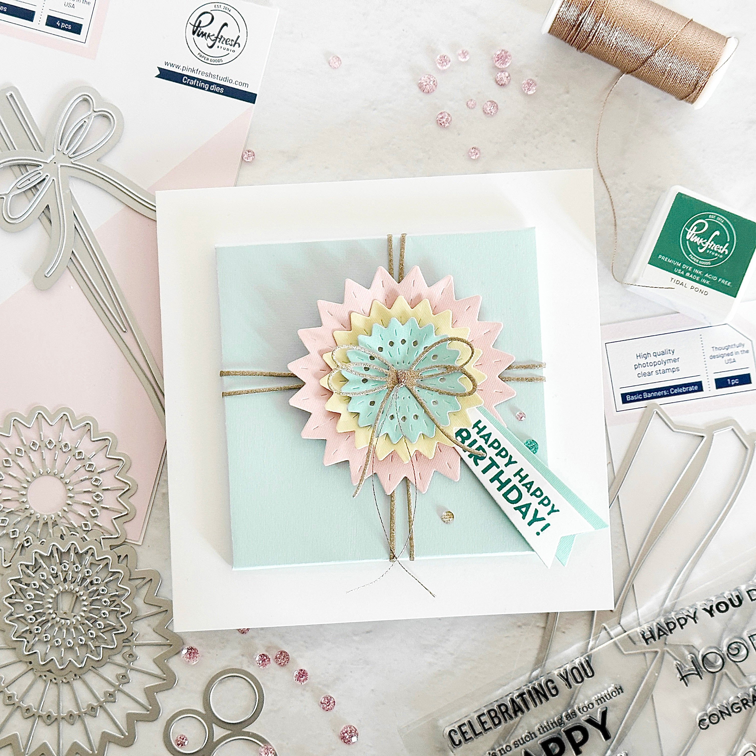 Basic Banners: Celebrate stamp – Pinkfresh Studio