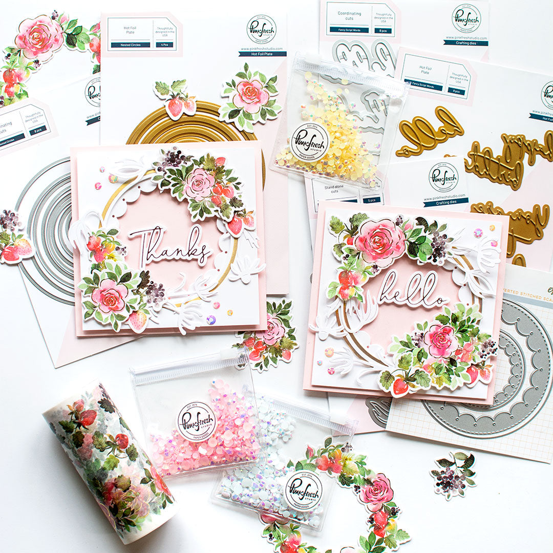 Essentials: Inverted stitched scallop circle die set – Pinkfresh Studio