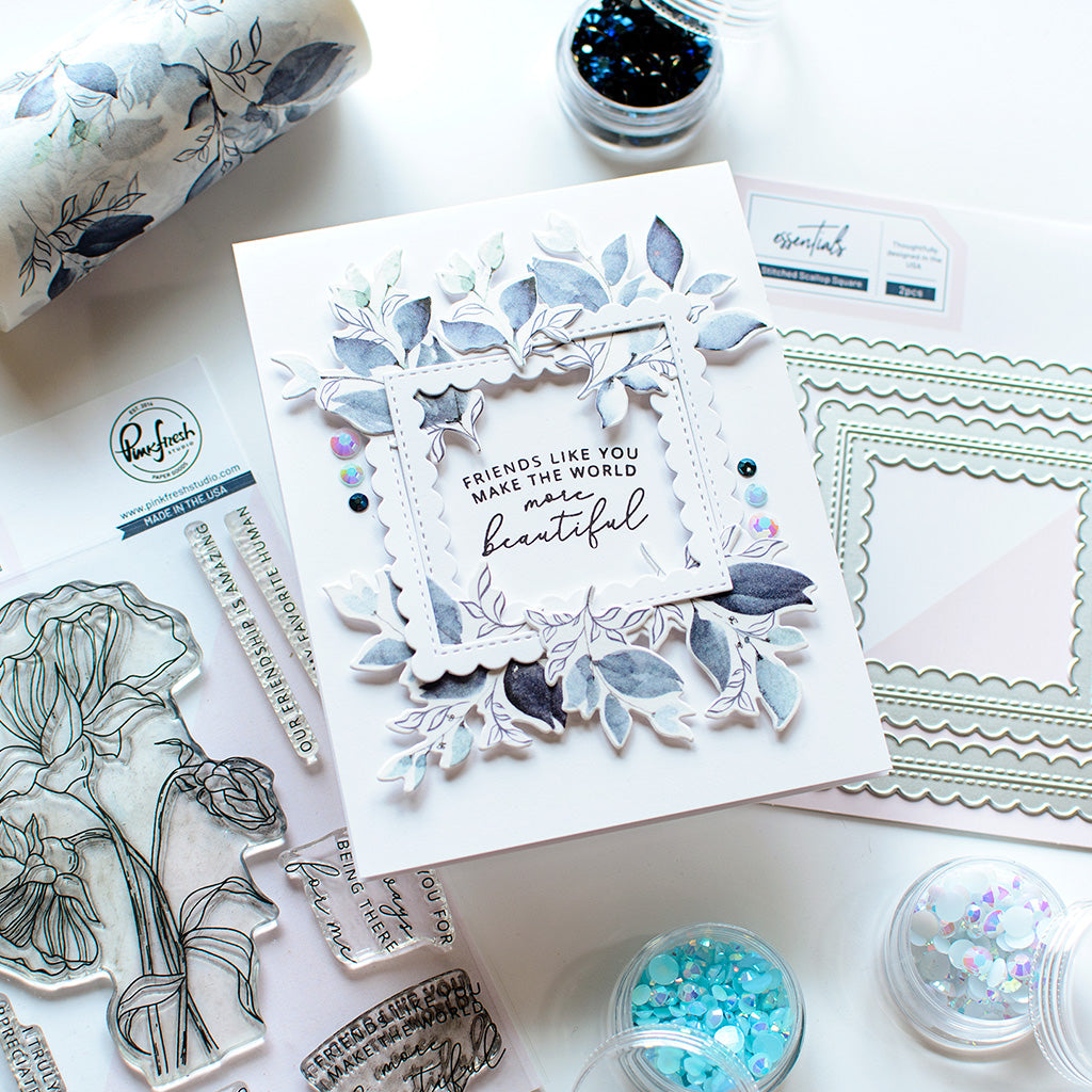 Essentials Stitched Scallop Square die set – Pinkfresh Studio