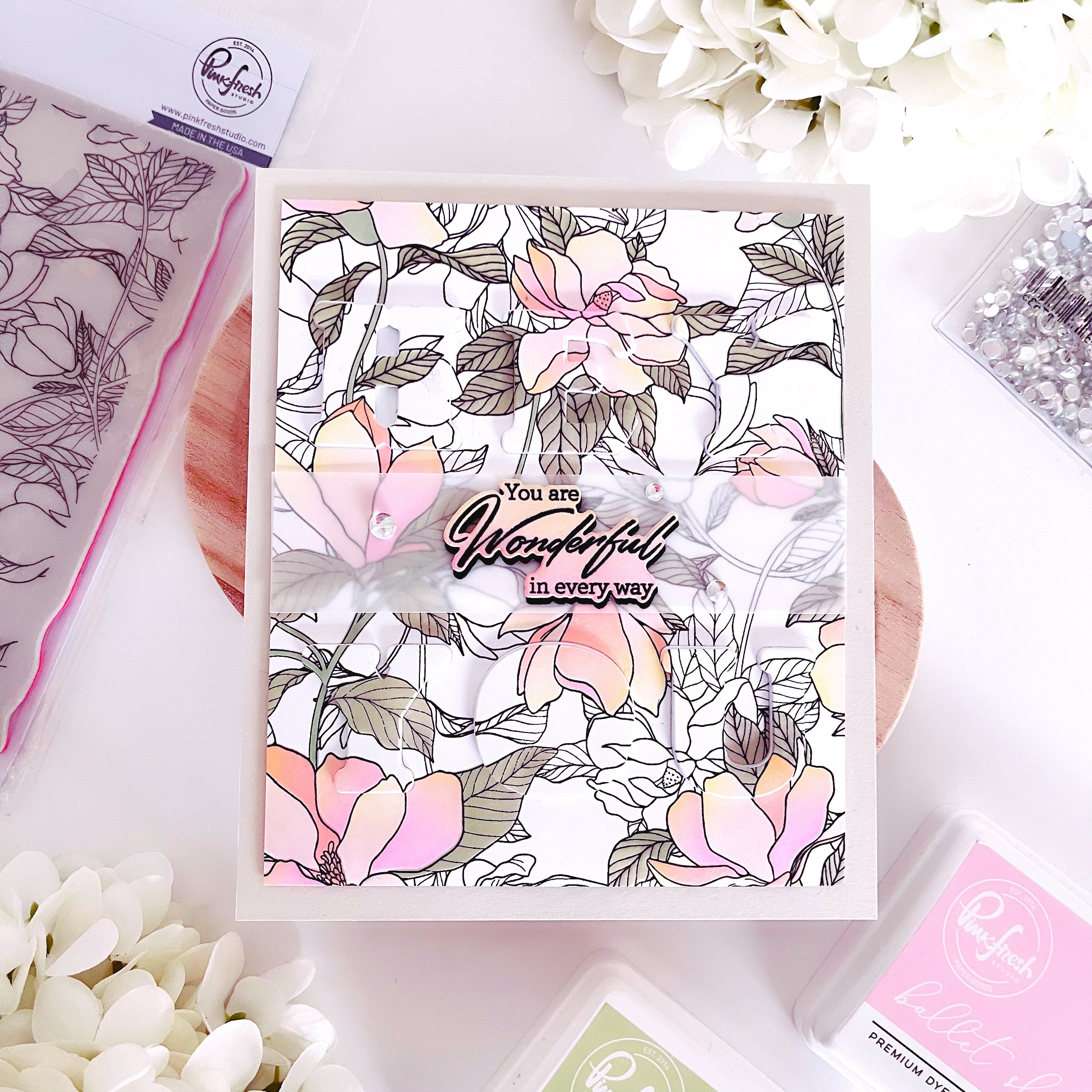 Magnolia Pattern cling stamp – Pinkfresh Studio