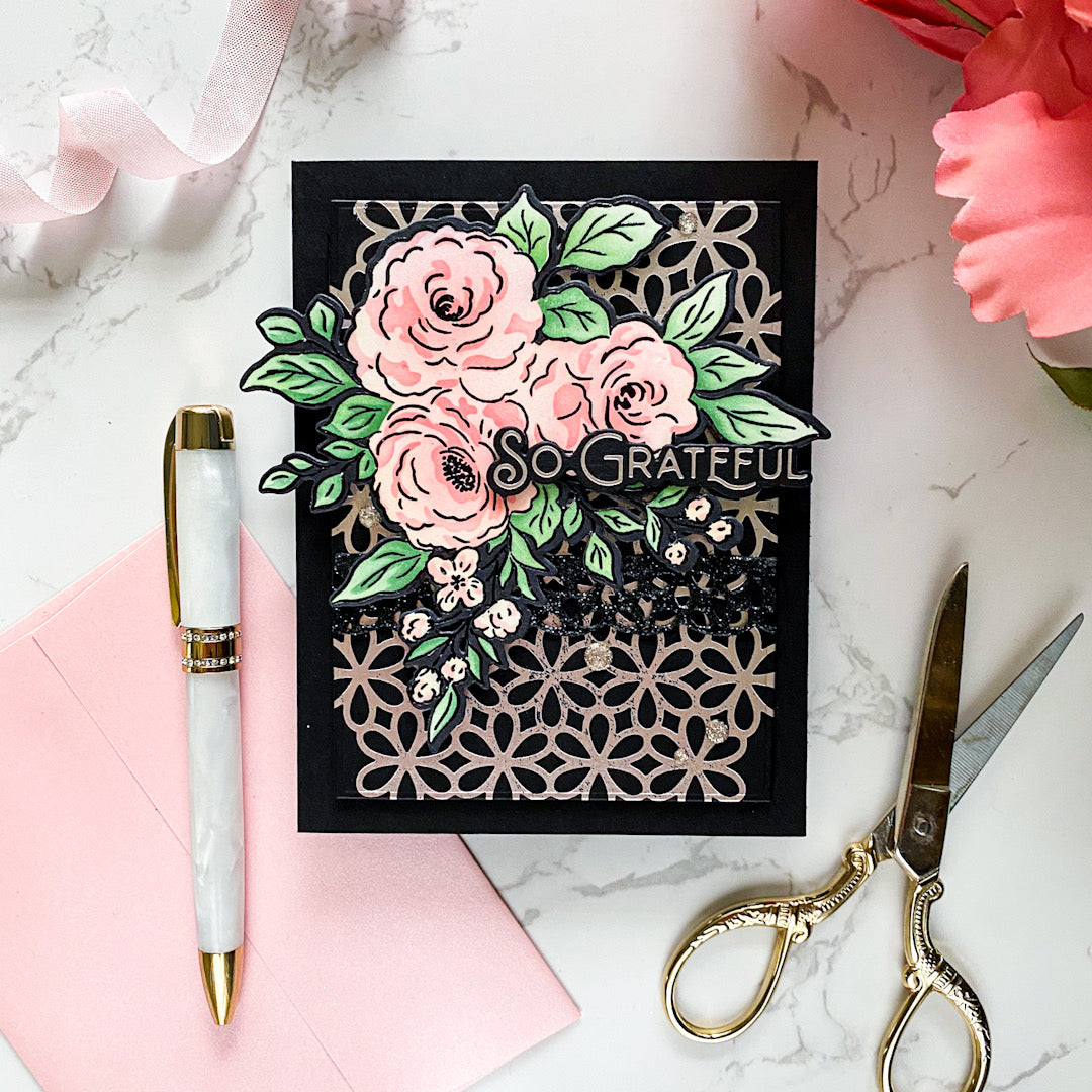 Floral Trio stamp – Pinkfresh Studio