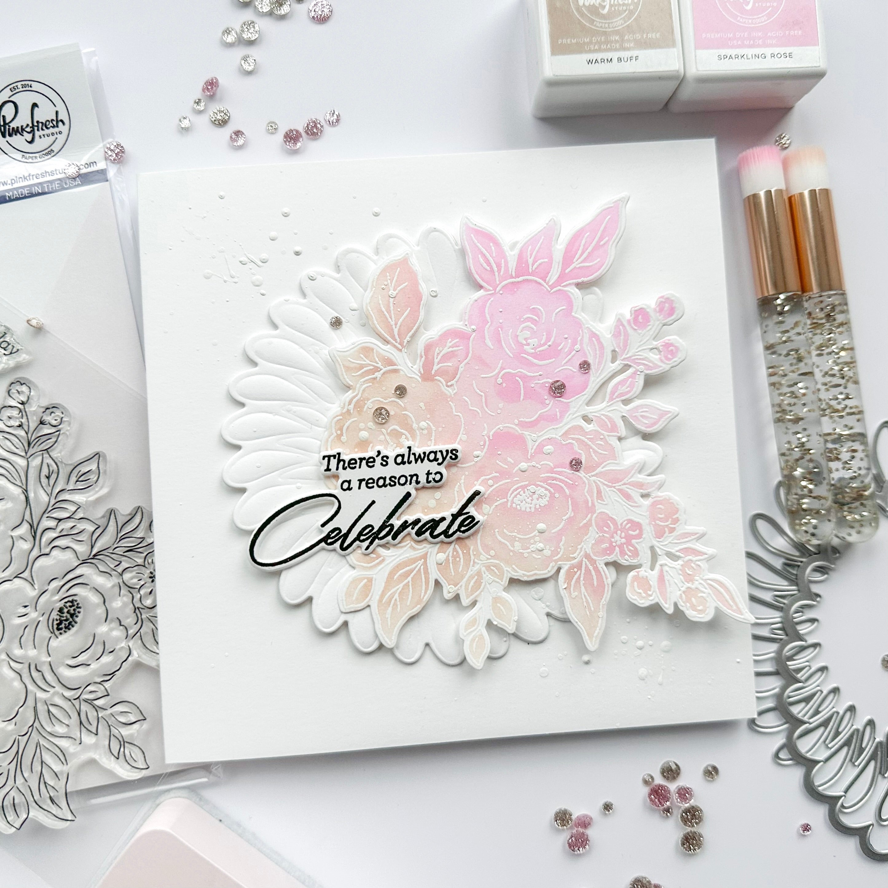 Floral Trio stamp – Pinkfresh Studio