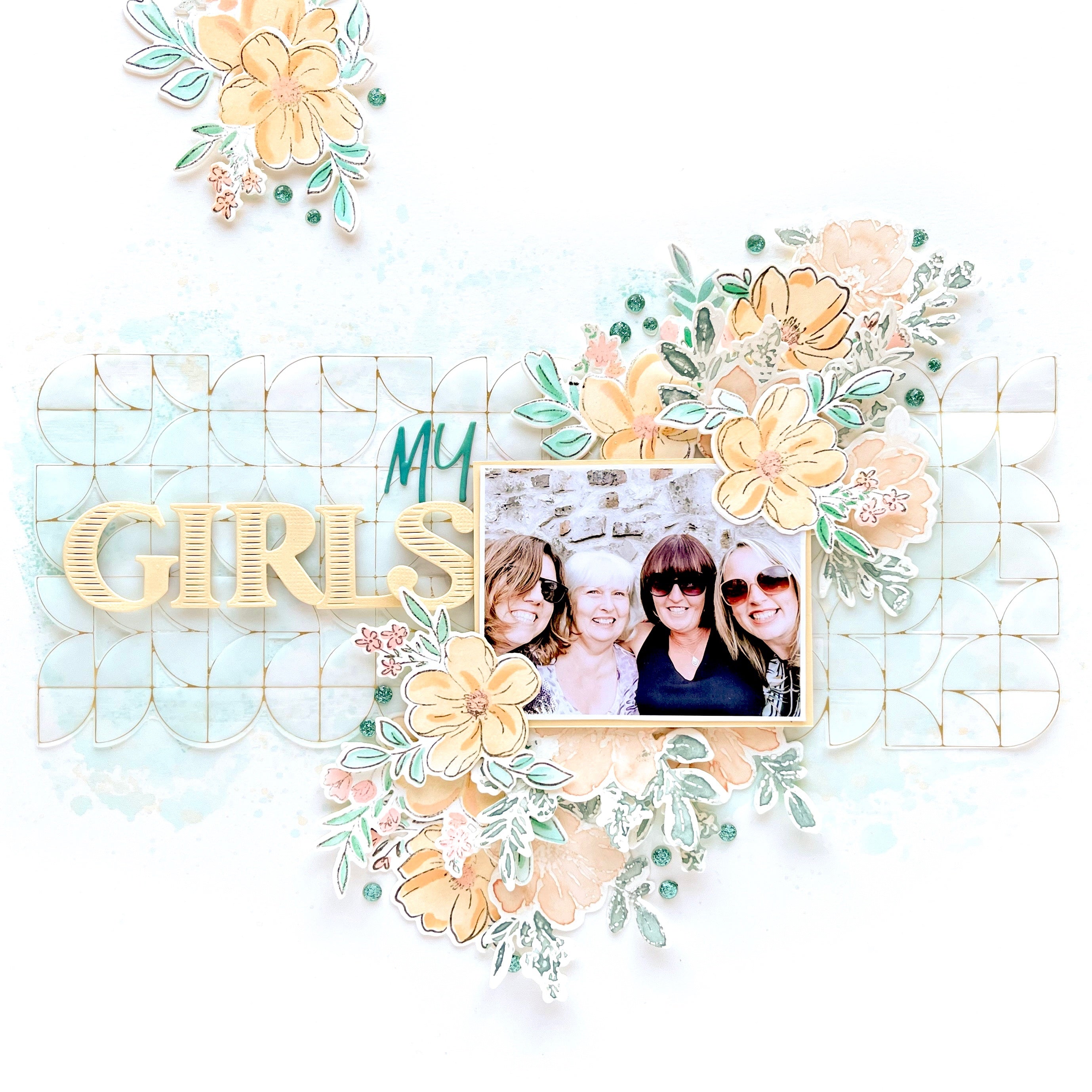 Quadrant Backdrop hot foil – Pinkfresh Studio