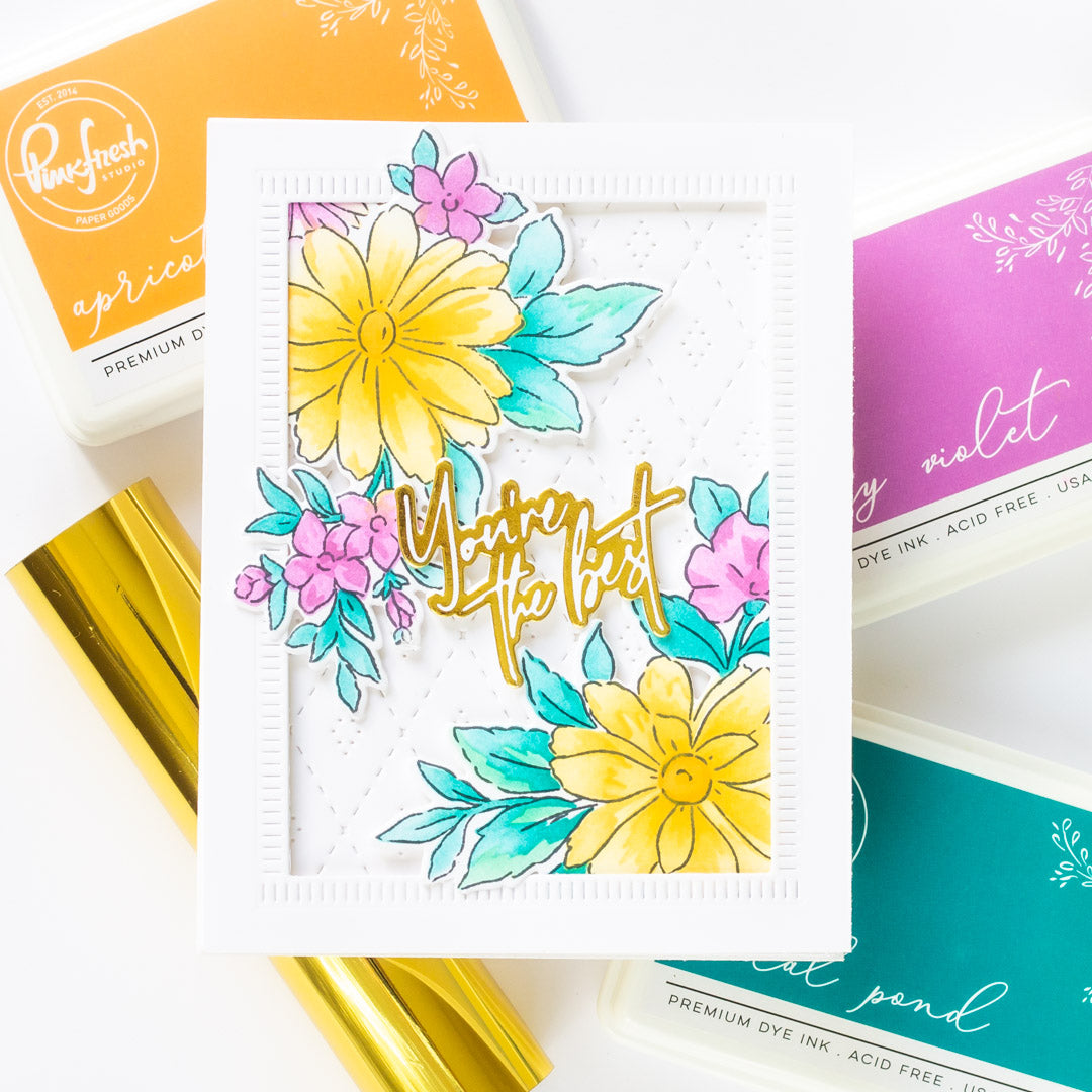 Painted Daisies layering stencil – Pinkfresh Studio