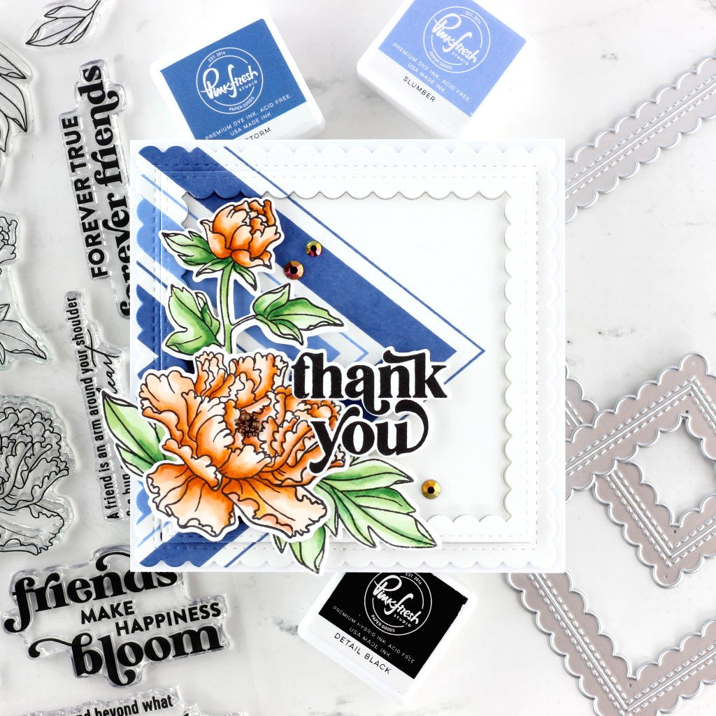 Essentials Stitched Scallop Square die set – Pinkfresh Studio