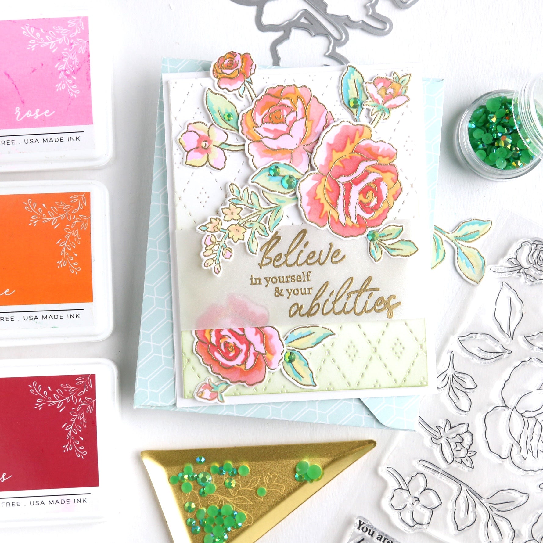 Grant Yourself Grace layering stencil – Pinkfresh Studio