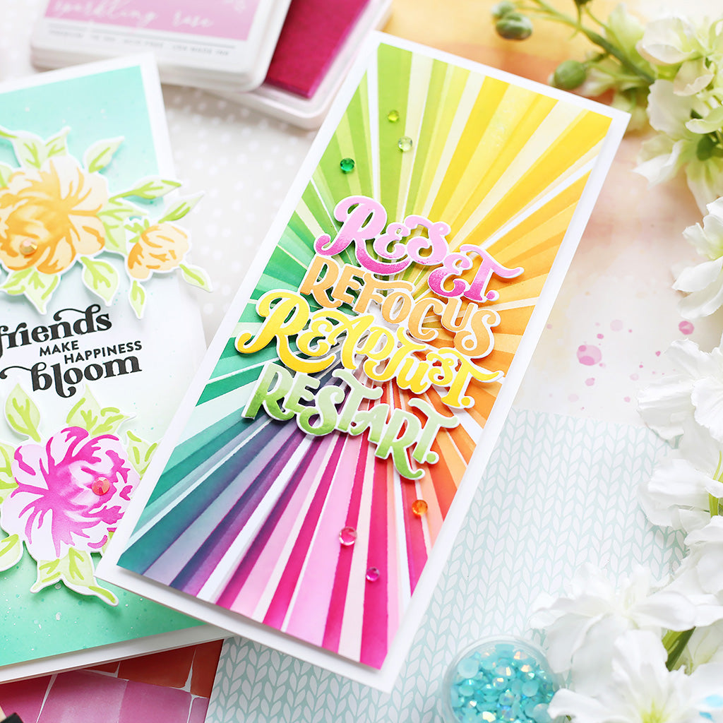 Slimline Layered Starburst layering stencil set – Pinkfresh Studio