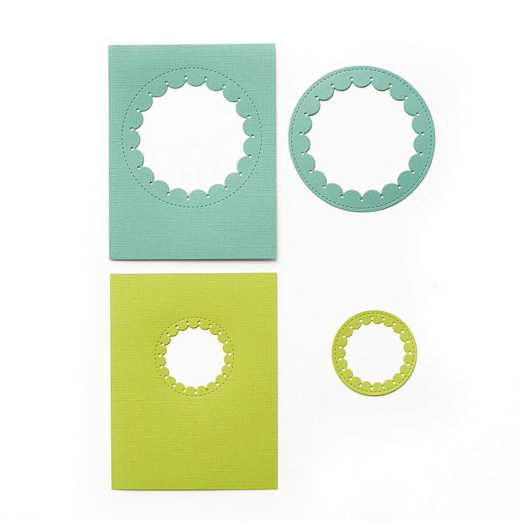 Essentials: Inverted stitched scallop circle die set – Pinkfresh Studio