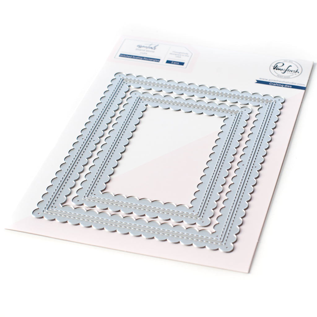 Essentials: Stitched Scallop Rectangles Die Set – Pinkfresh Studio