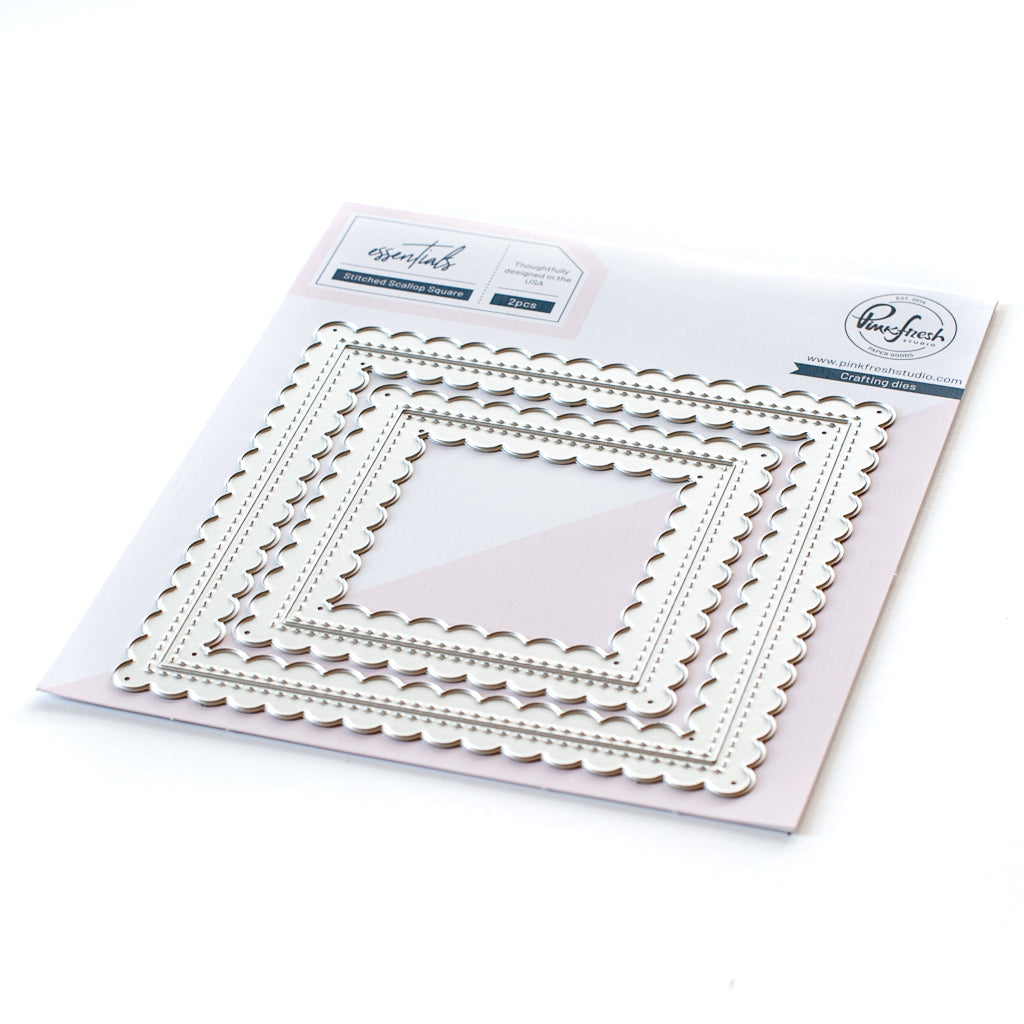 Essentials Stitched Scallop Square die set – Pinkfresh Studio