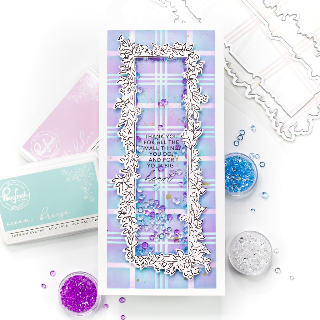 Slimline Basic Plaid Layering Stencil set – Pinkfresh Studio