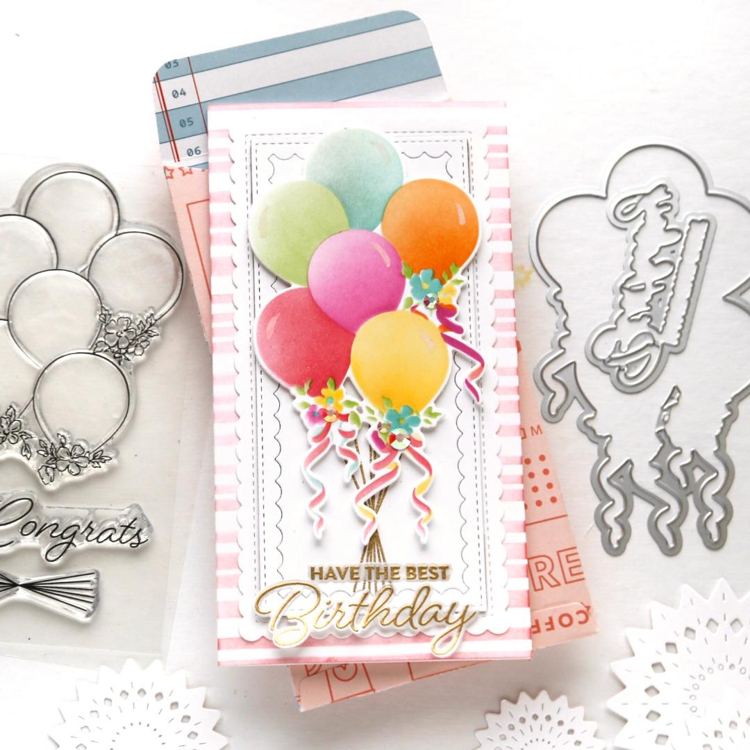 Ribbons & Balloons die – Pinkfresh Studio
