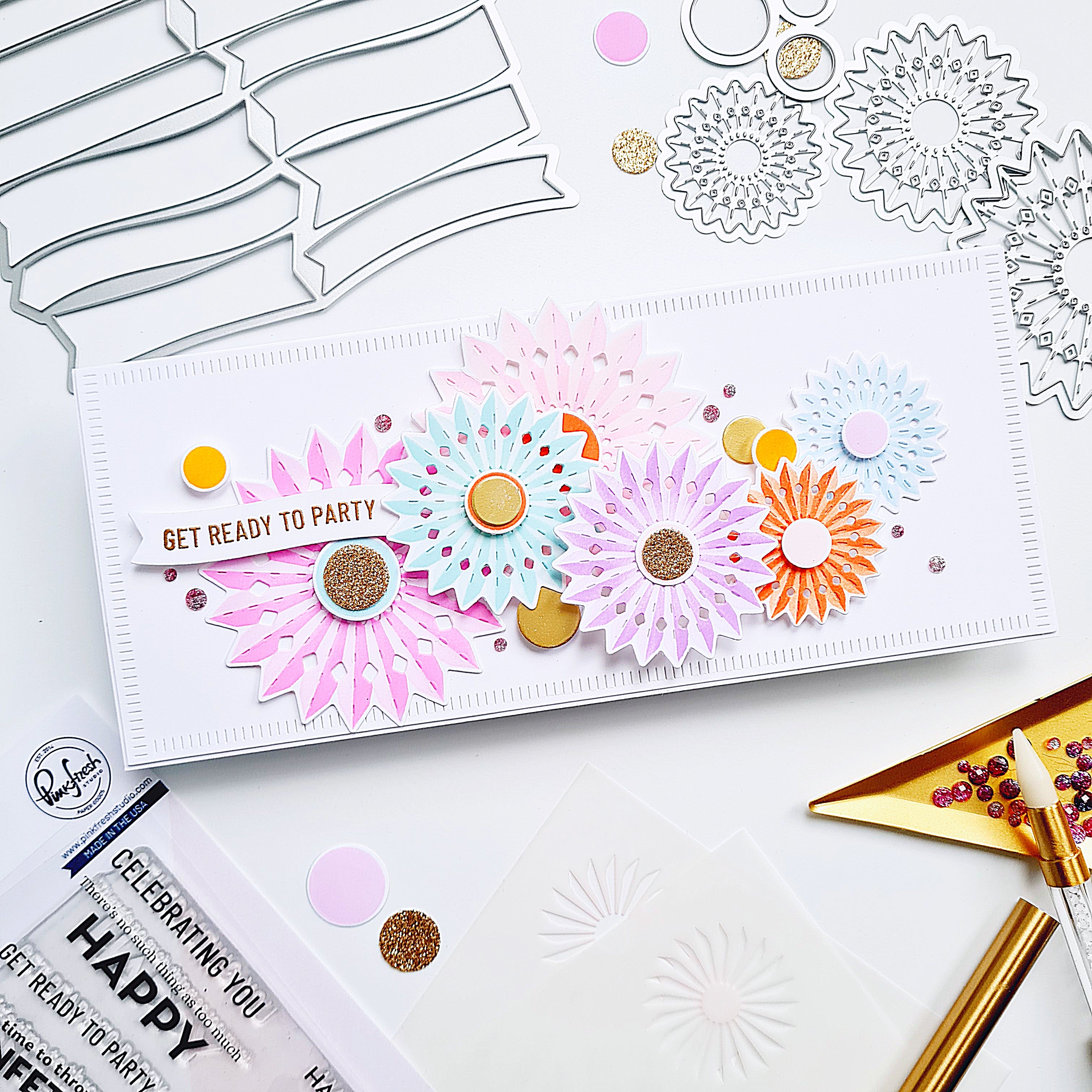 Basic Banners: Celebrate stamp – Pinkfresh Studio
