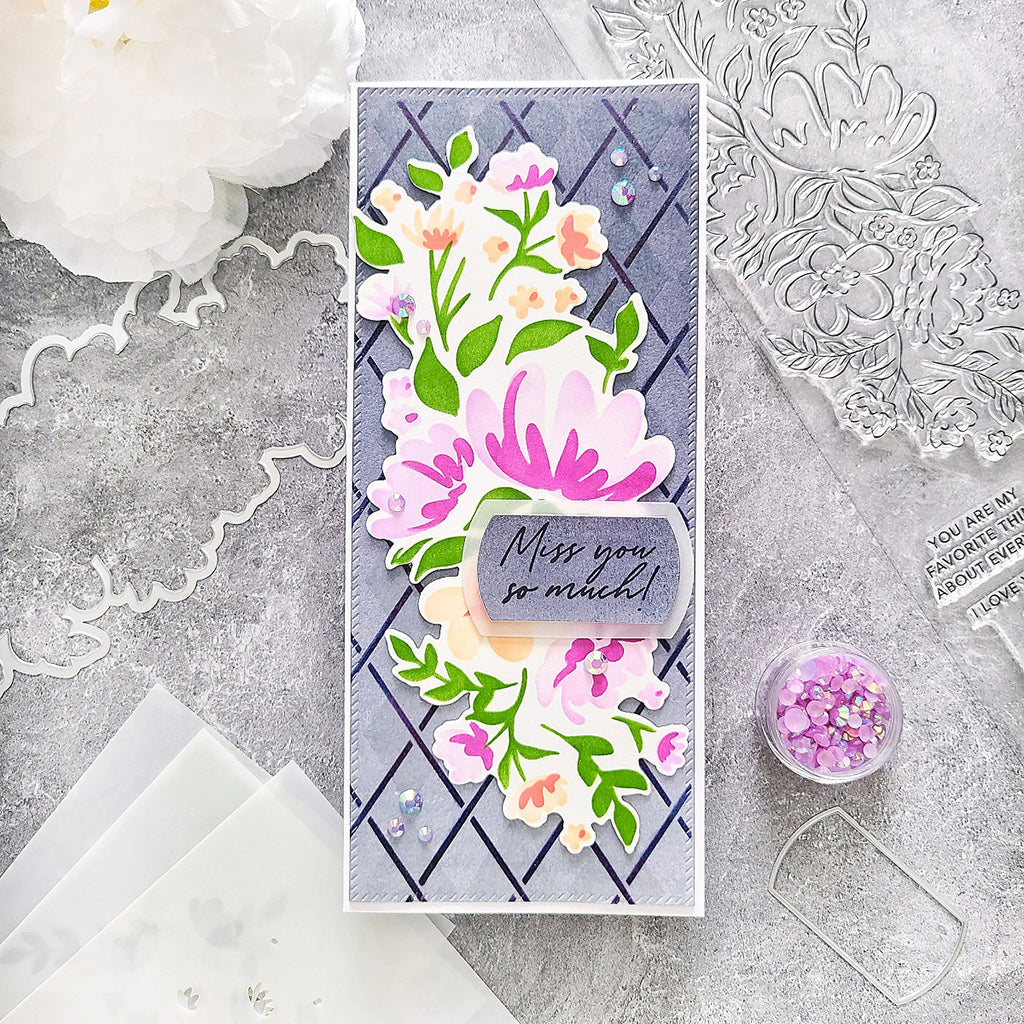 Slim Argyle Layering Stencil set – Pinkfresh Studio