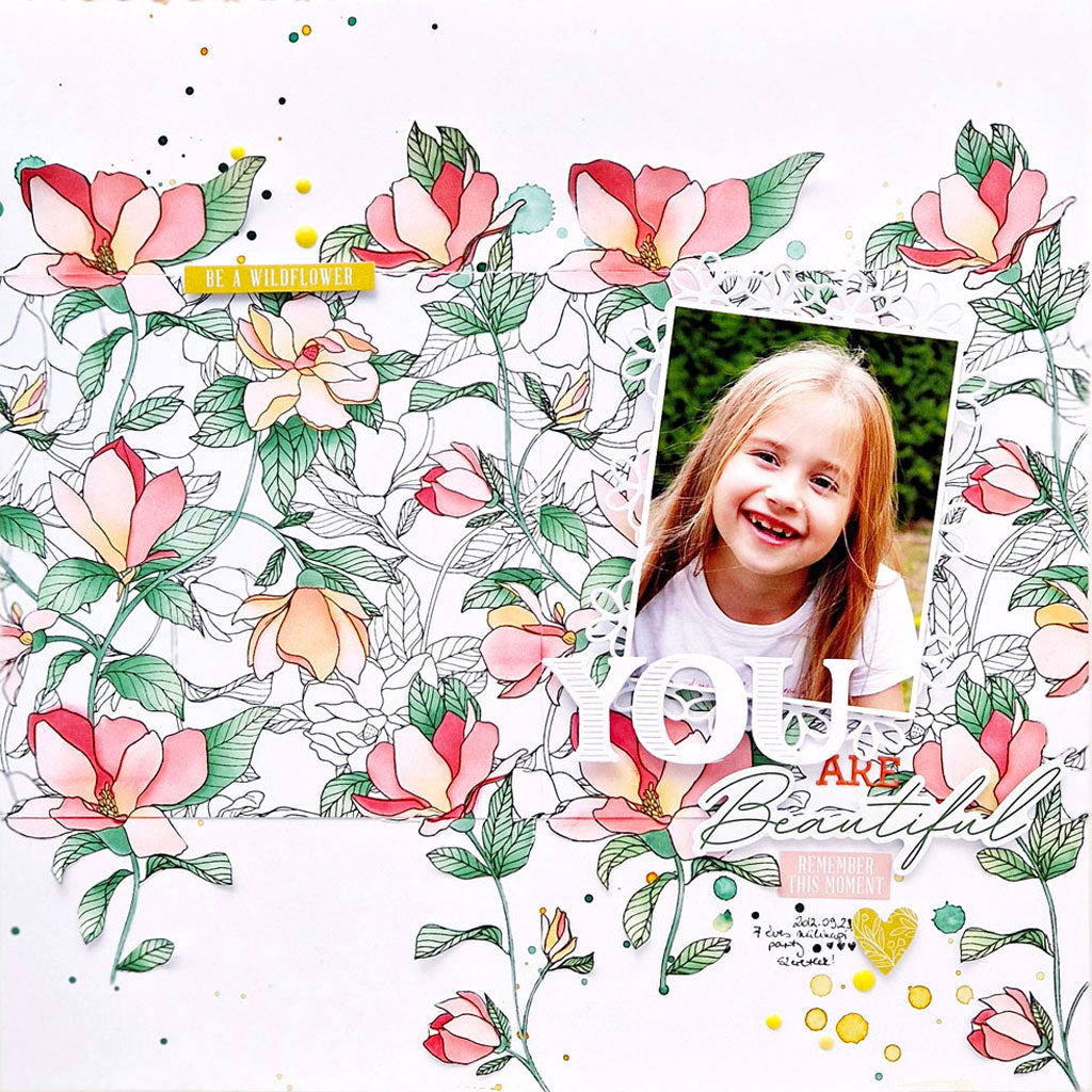 Magnolia Pattern cling stamp – Pinkfresh Studio