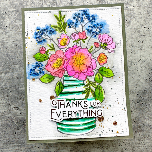 Inky Bouquet stamp – Pinkfresh Studio